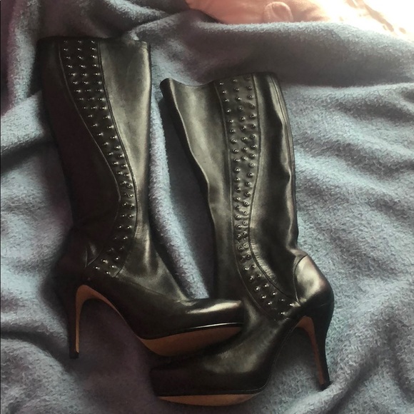 Max Studio | Shoes | Mstudio Black Leather Boots | Poshmark